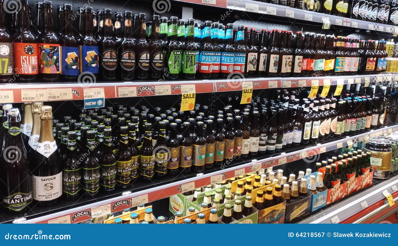 Craft beers editorial photography. Image of craft, shelfs - 64218567
