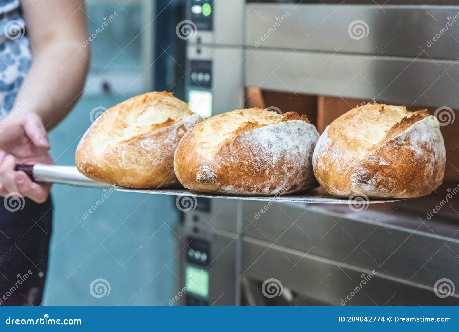Craft Bread on the Table at the Bakery. the Concept of Small Industries ...