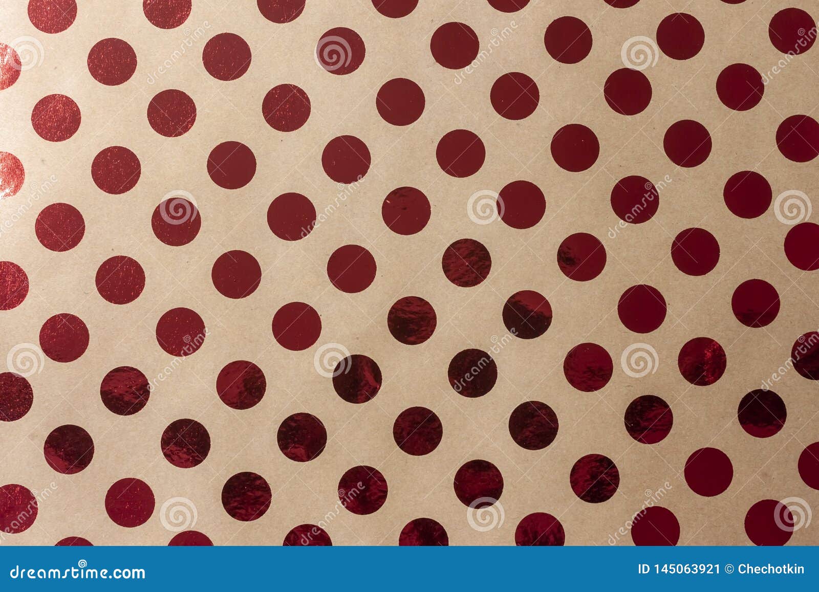 Craft Brown Paper with Red Dots Background Stock Image - Image of ...