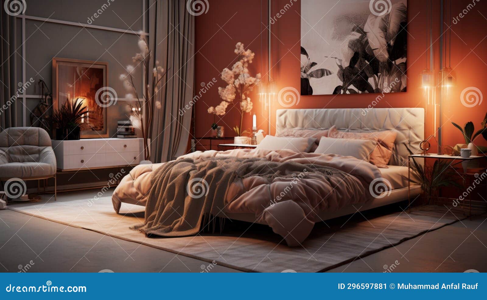 Craft a Captivating Bedroom Setting Featuring a Modern and Opulent ...