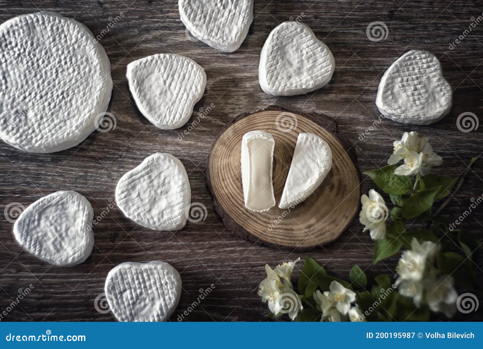Craft Cheese from Cows and Goats Milk. Cheese Head Stock Image - Image ...