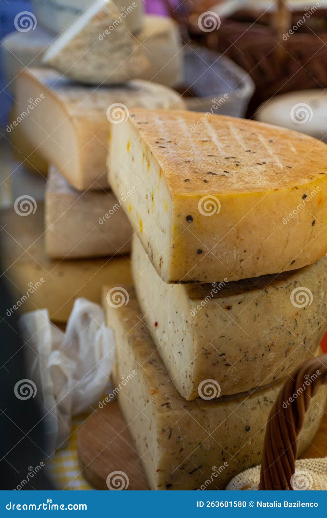 Craft Cheese at the Stores Counter in November Stock Photo - Image of ...
