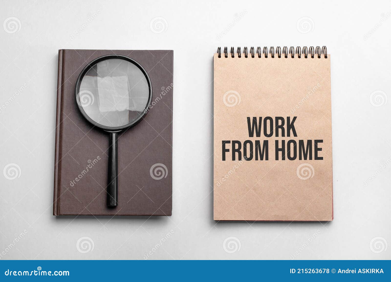 Craft Colour Notepad with Text WORK from HOME. Notepad with ...