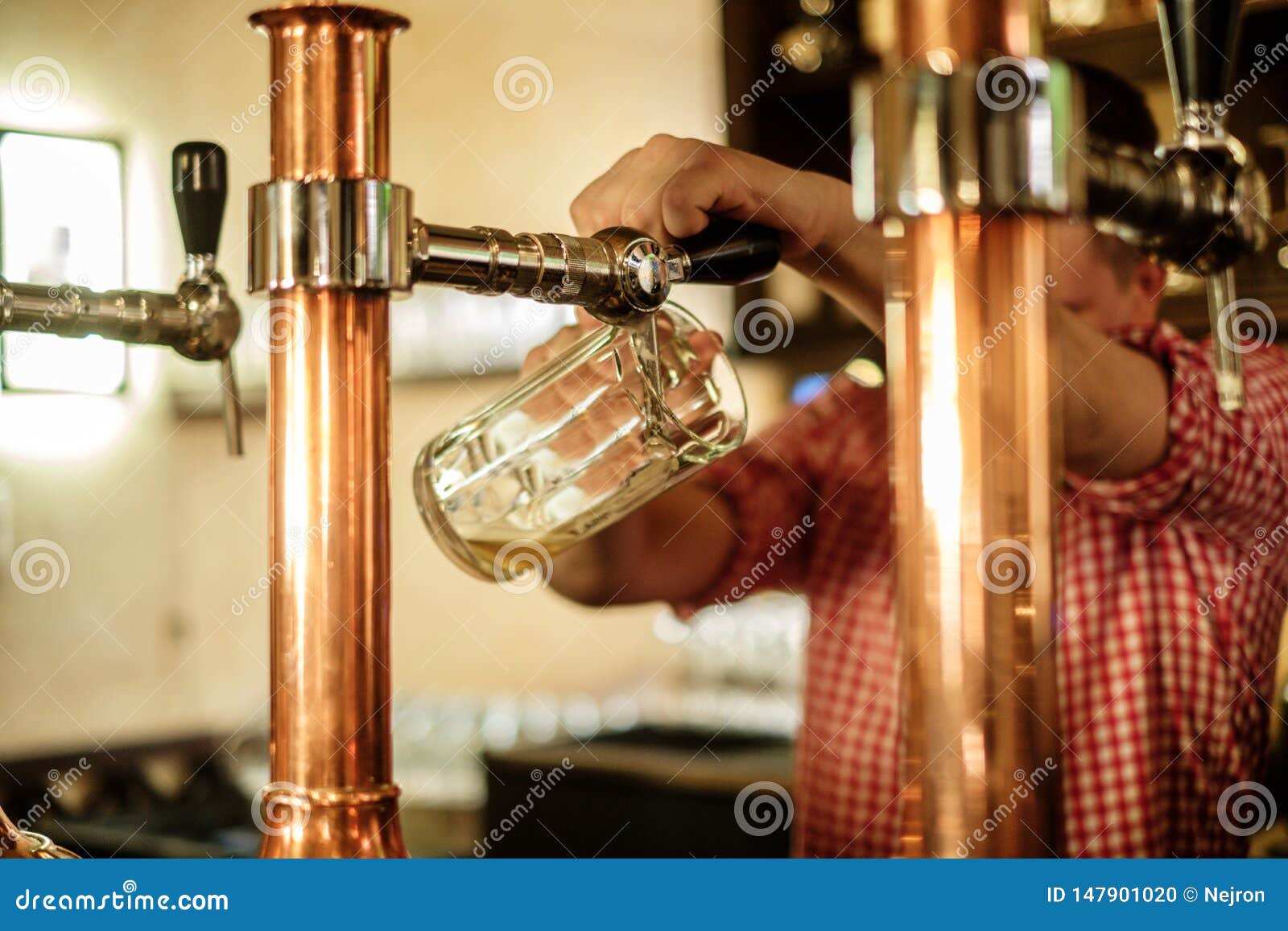 Craft Draft Beer Poured into a Glass Stock Photo - Image of irish ...