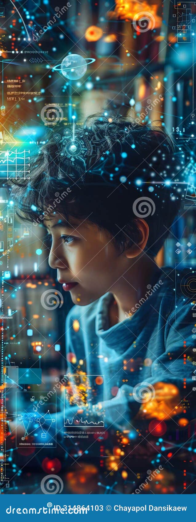 Craft a Dynamic Collage Symbolizing the Journey of Virtual Learning ...