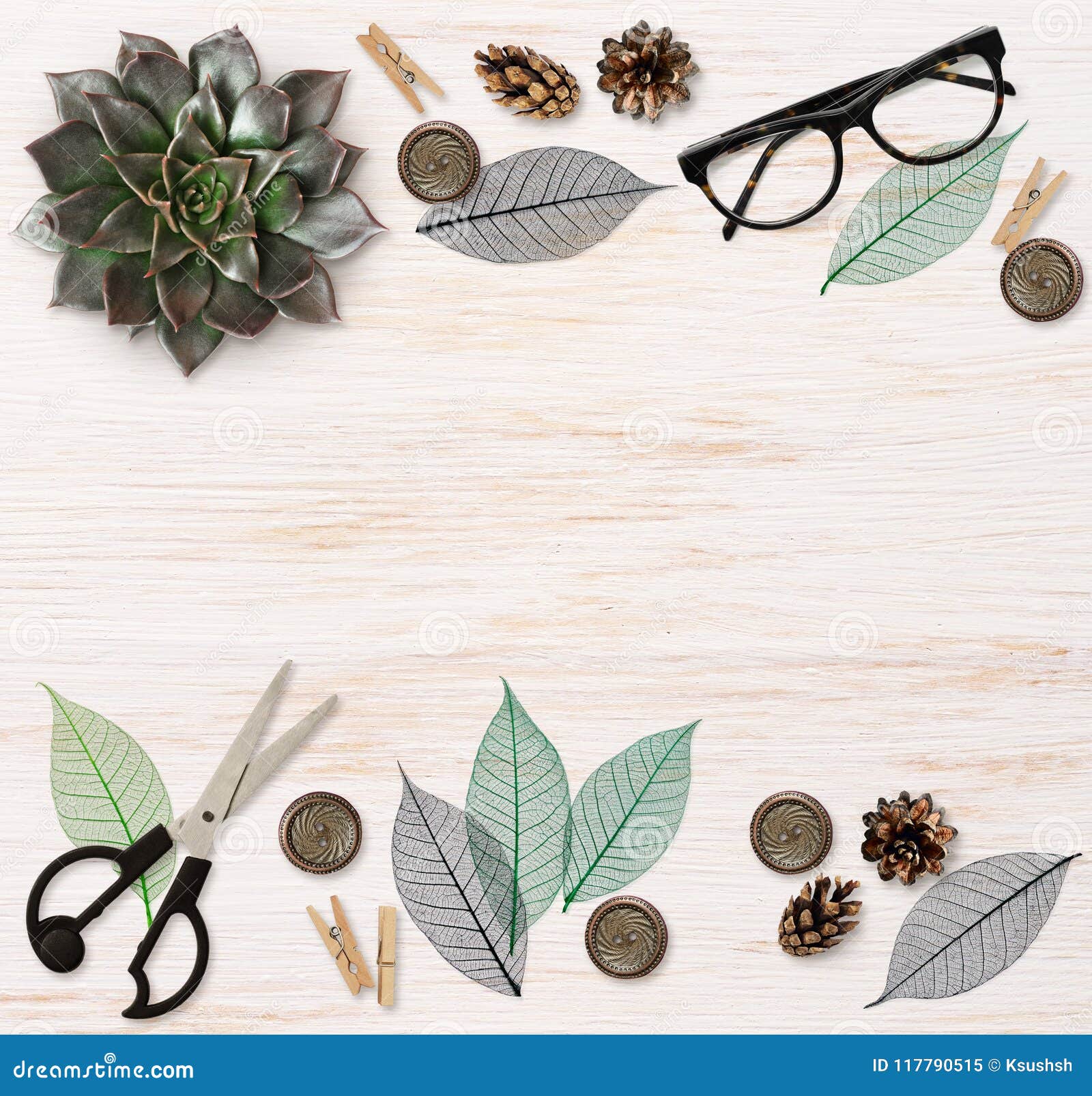 Craft Elements and Tools on Wood Stock Illustration - Illustration of ...