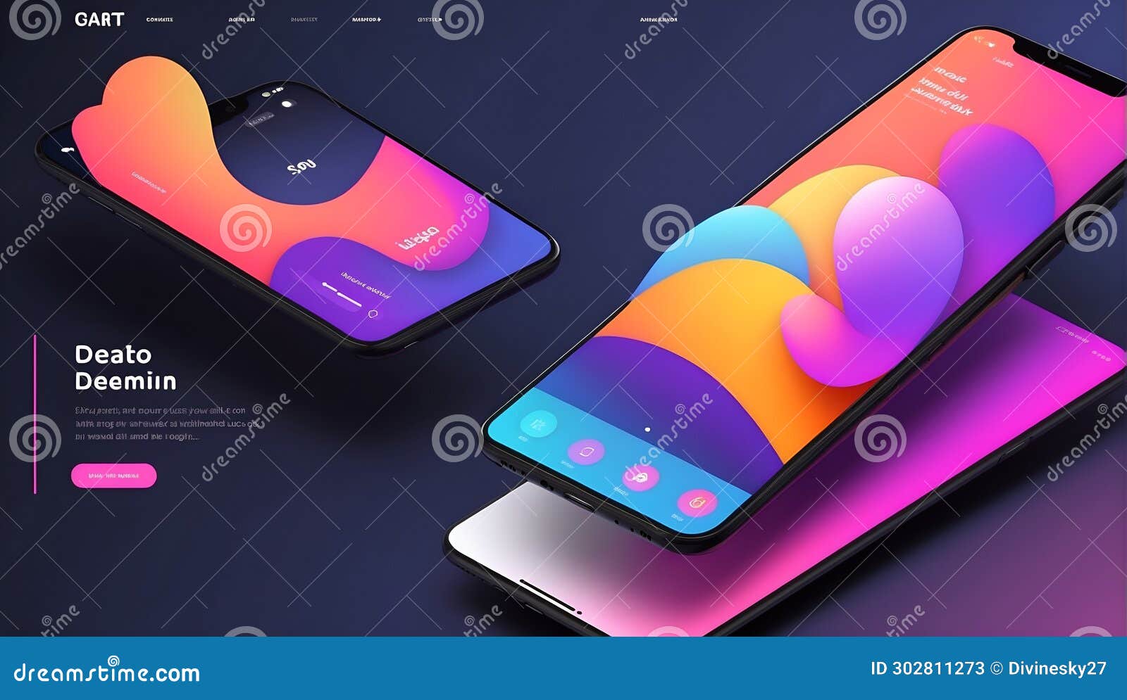 Gradient Harmony: Vector UI UX Excellence. AI Generate Stock ...