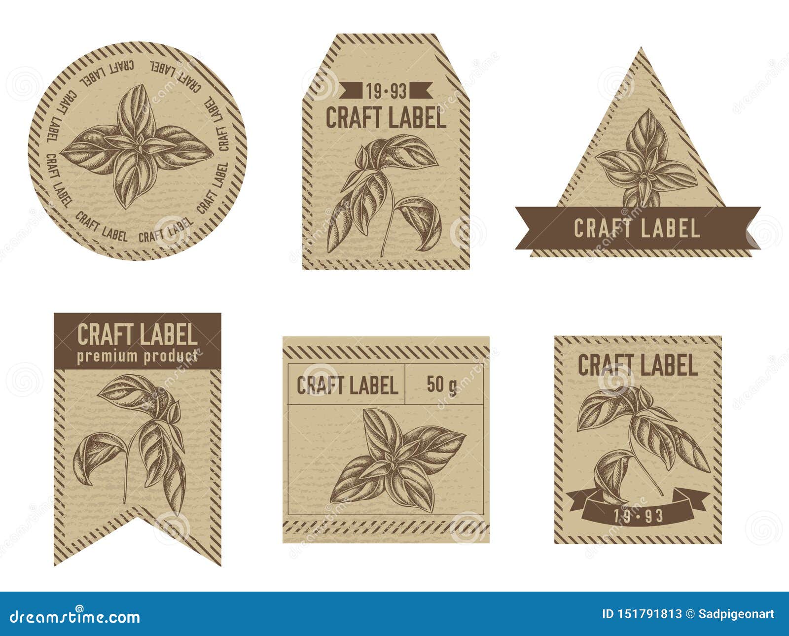 Craft Labels With Dandelion Stock Illustration Art | CartoonDealer.com ...