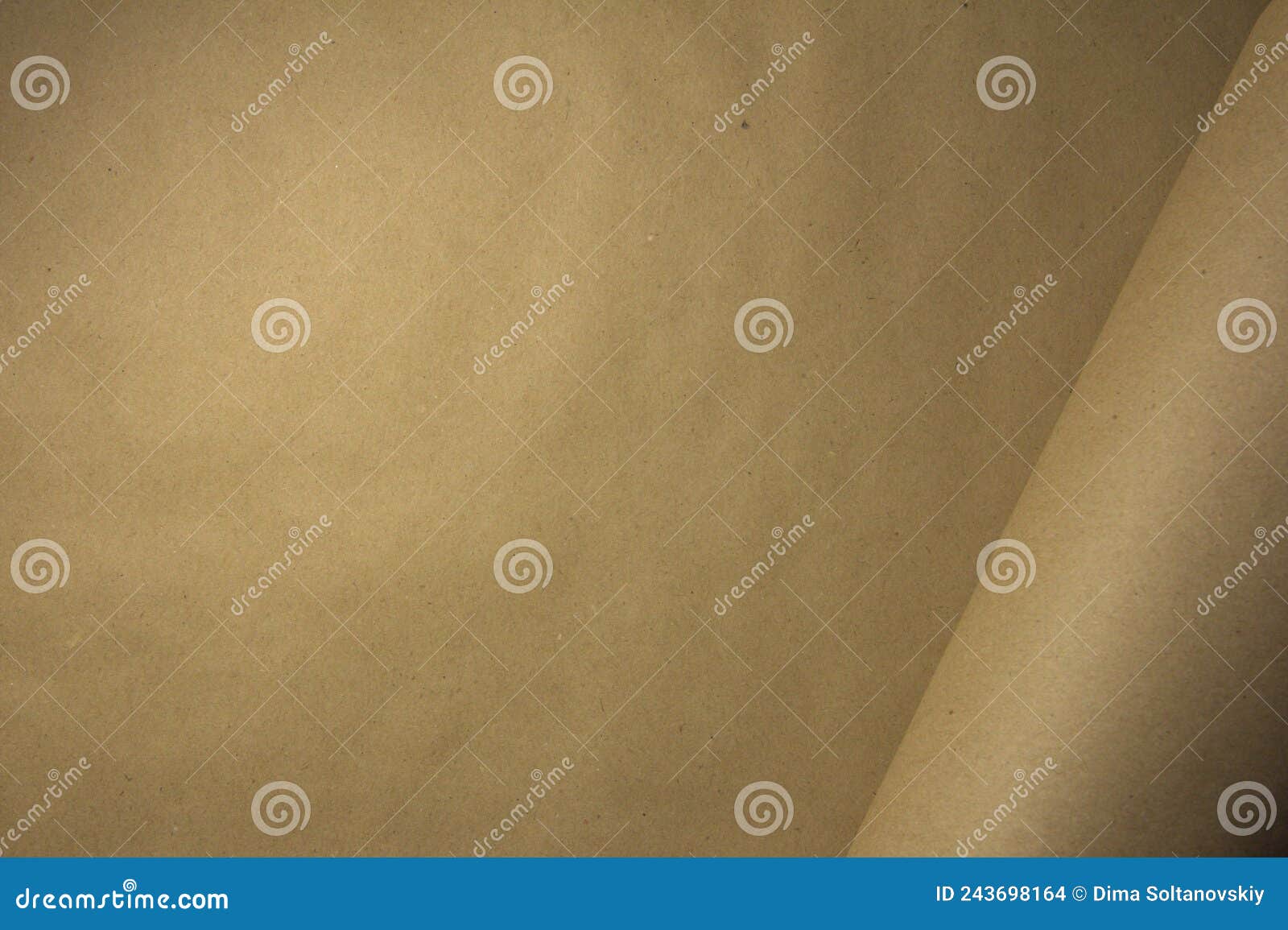Craft Lighted Paper Background. Rolled into a Roll in the Corner. Stock ...