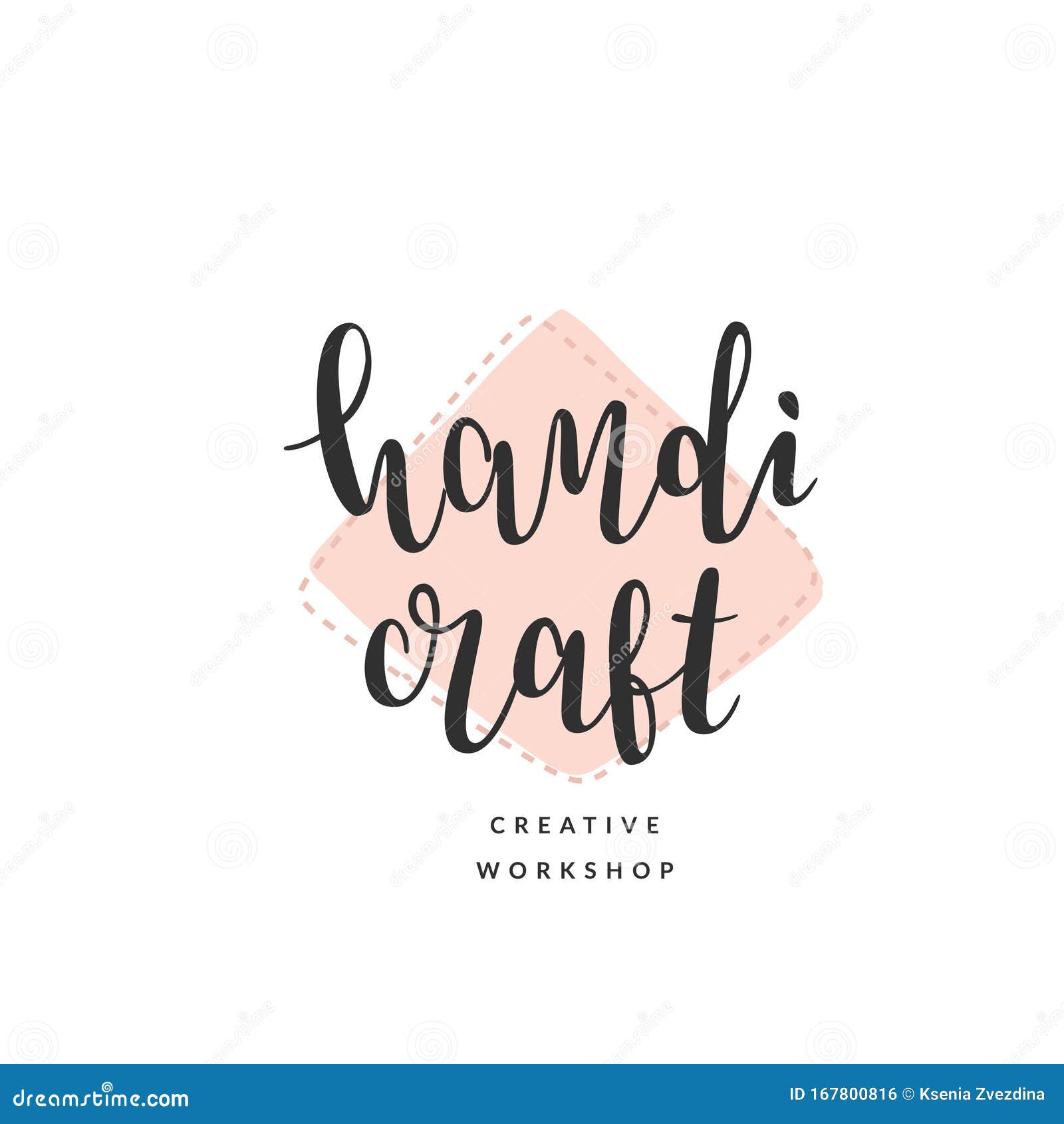 Craft Logo Template for Creative Master Class or Workshop. Elegant ...