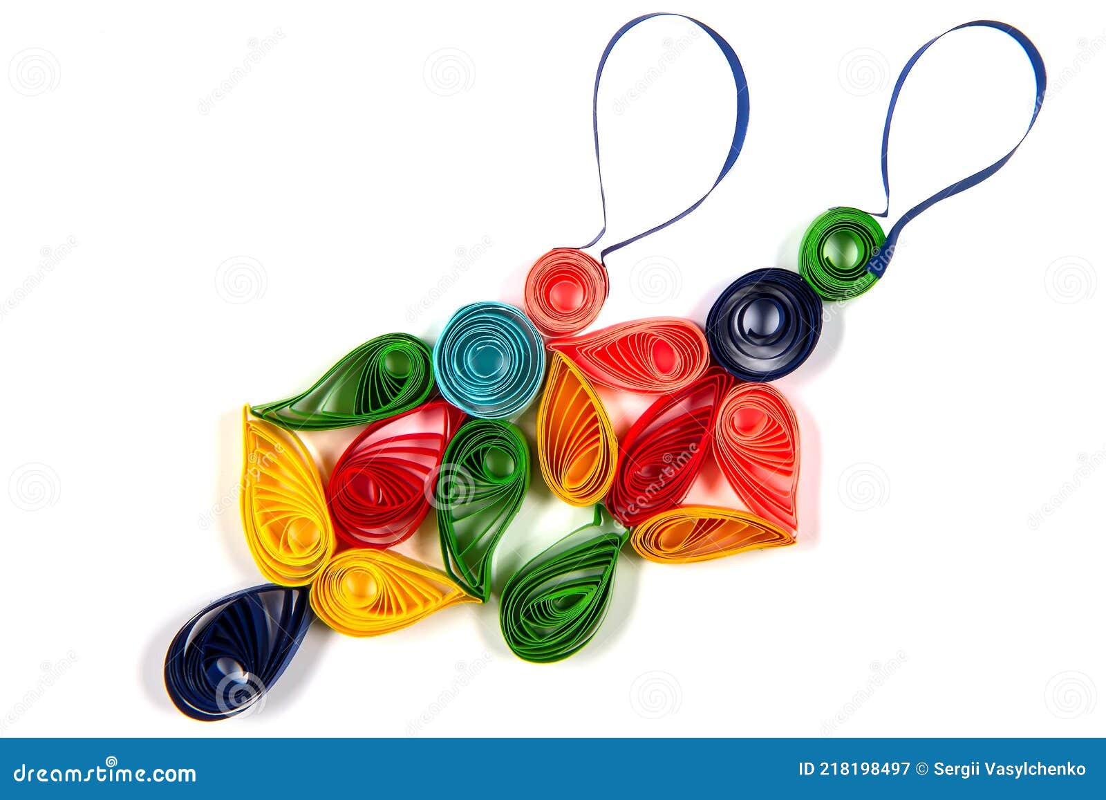 Craft Made of Colored Paper Using the Quilling Technique. Stock Image ...