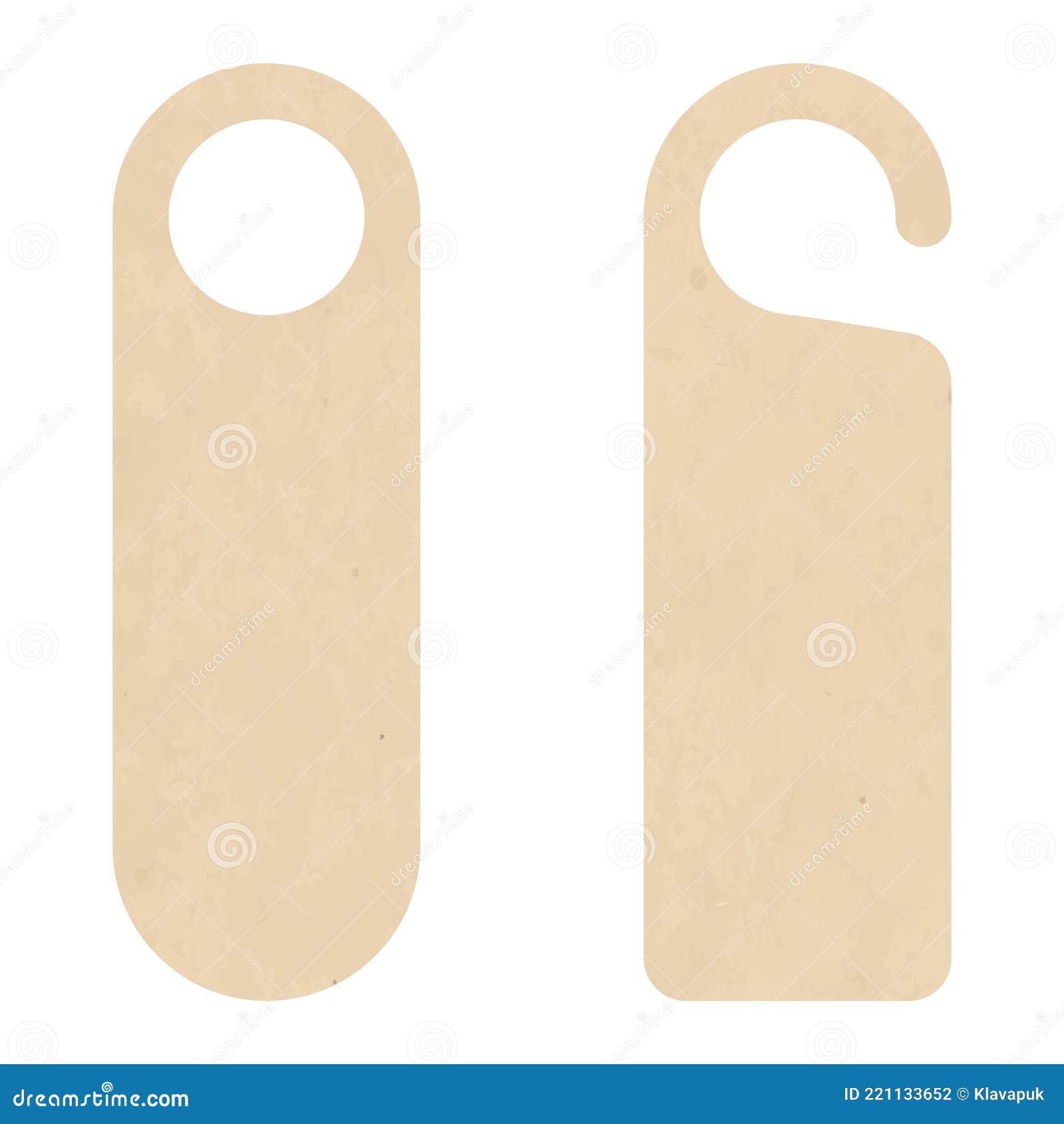 Hanger Set Die Cut Template. Blank Sign Shablon For Door. Vector ...
