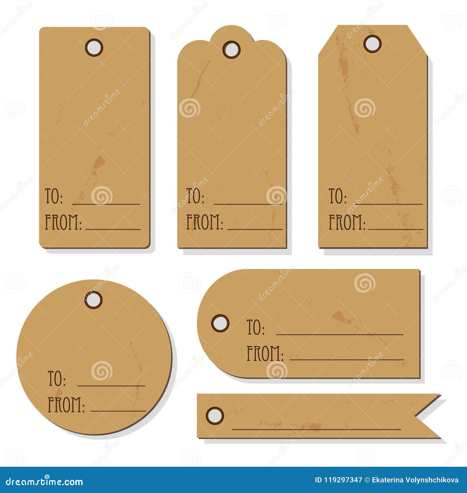 Craft Tags for Gift Packing, Present Packing, Seals Signs Stock Vector ...