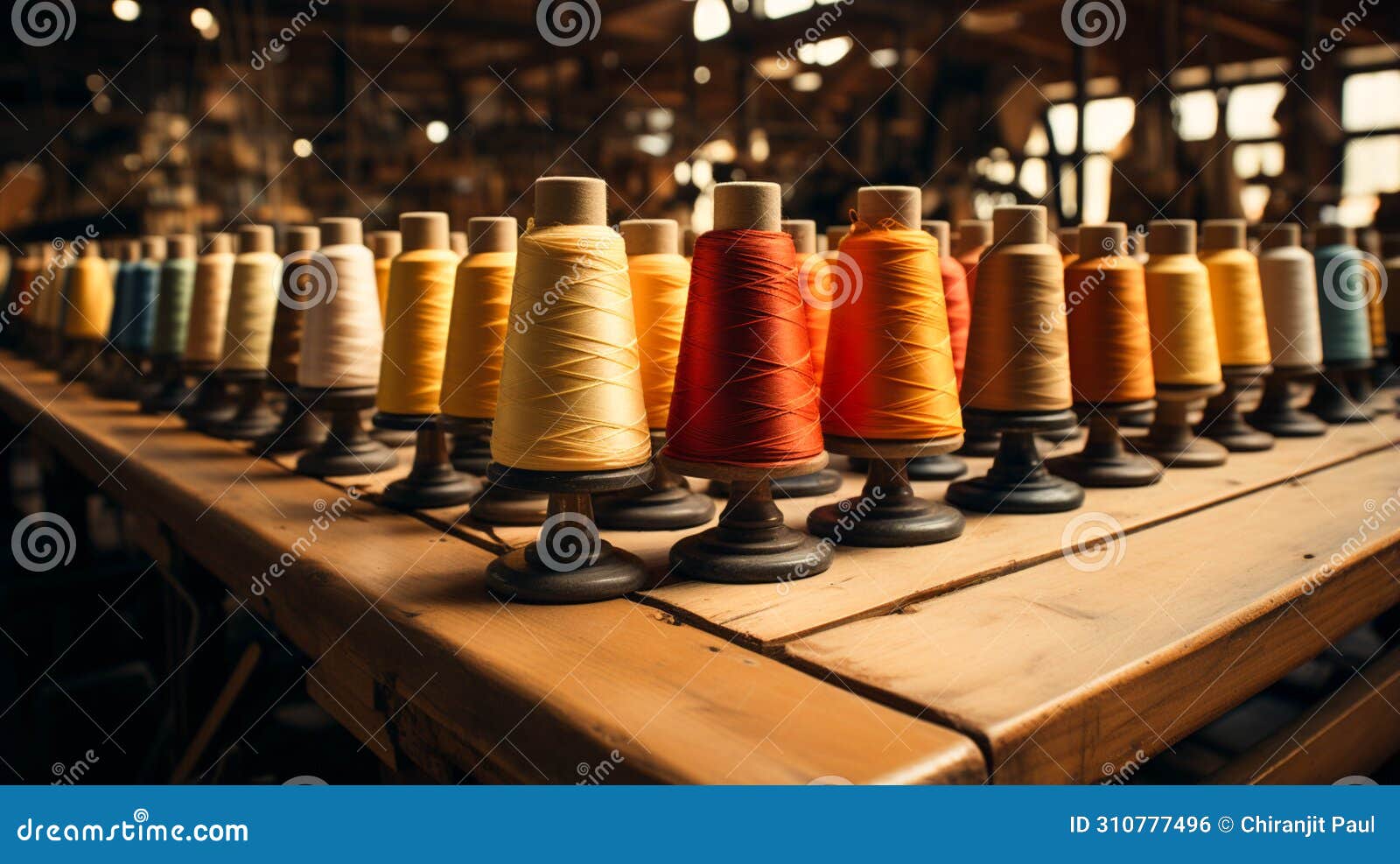 Craft Textile Industry Spool Material Factory Stock Photo - Image of ...