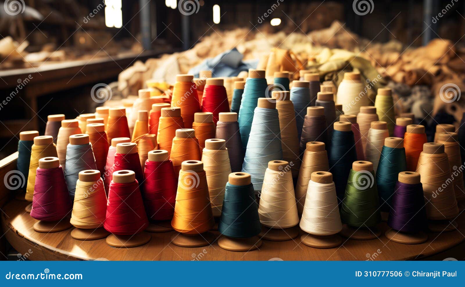 Craft Textile Industry Spool Material Factory Stock Photo - Image of ...