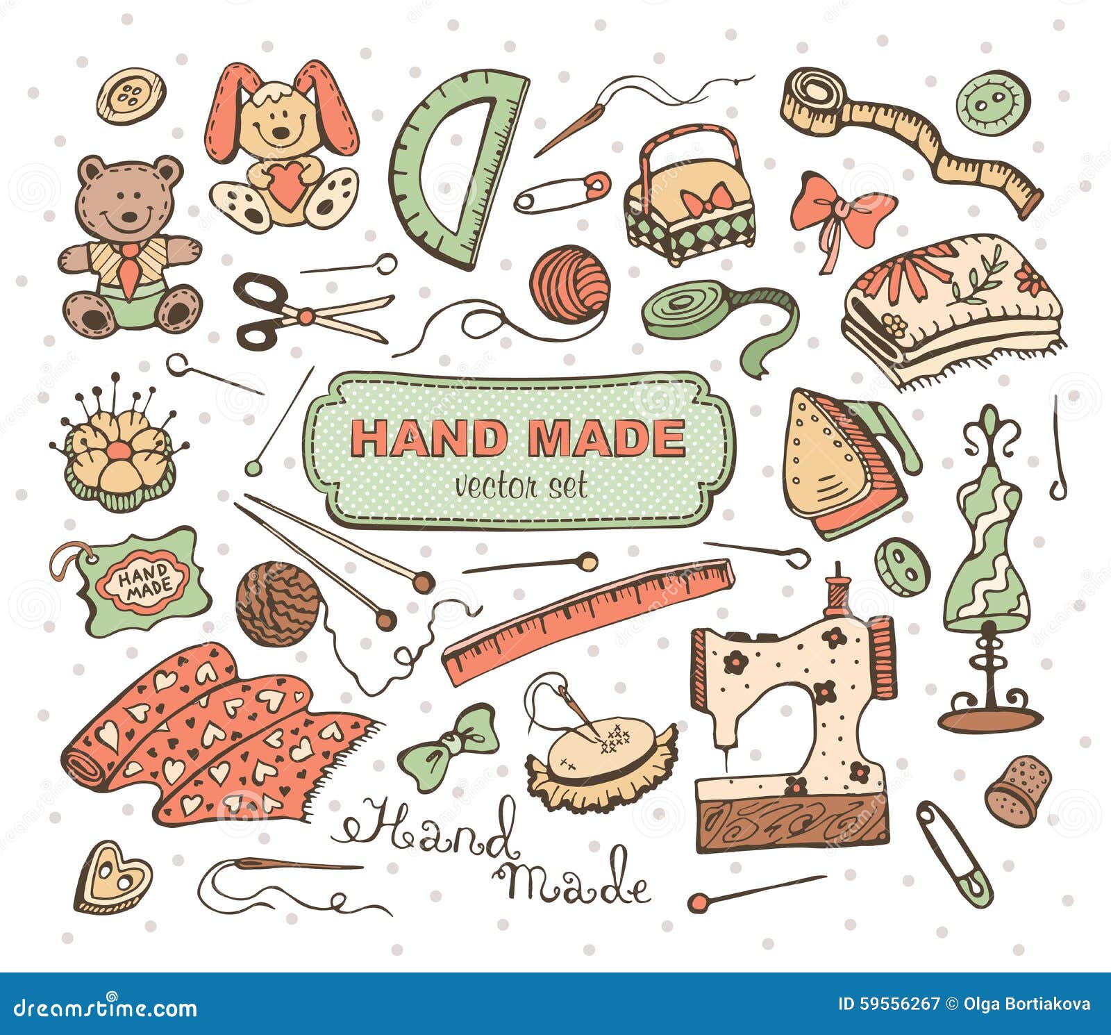 Craft Tools Set Stock Vector - Image: 59556267