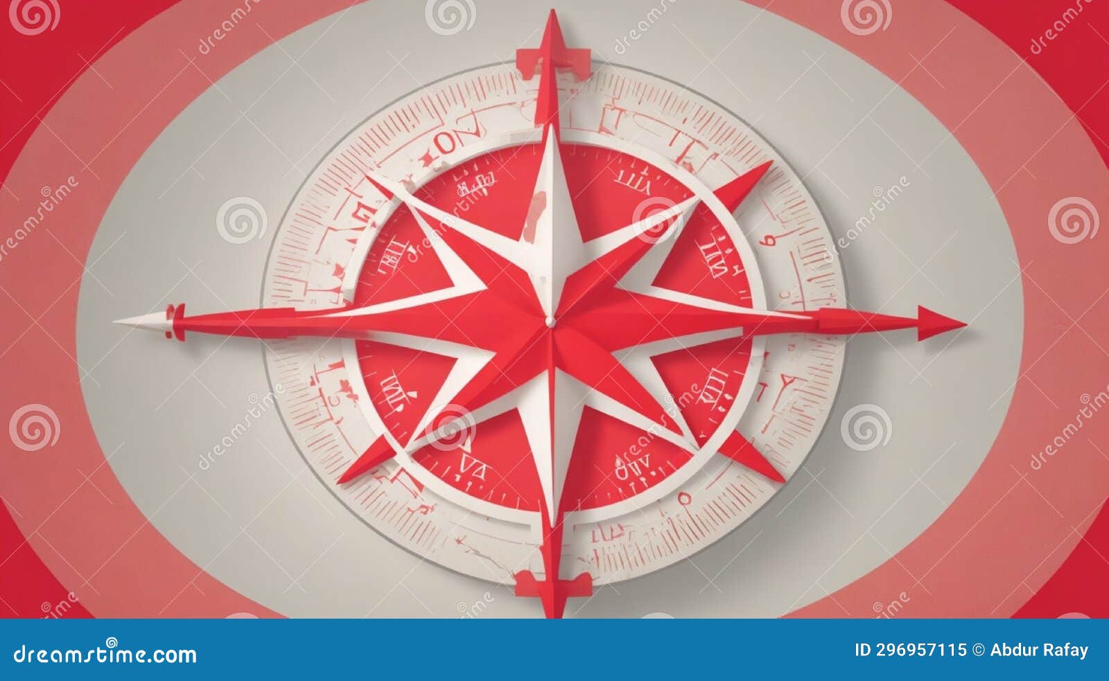 Craft a Vector Graphic of a White and Red Compass Pointing Towards Love ...