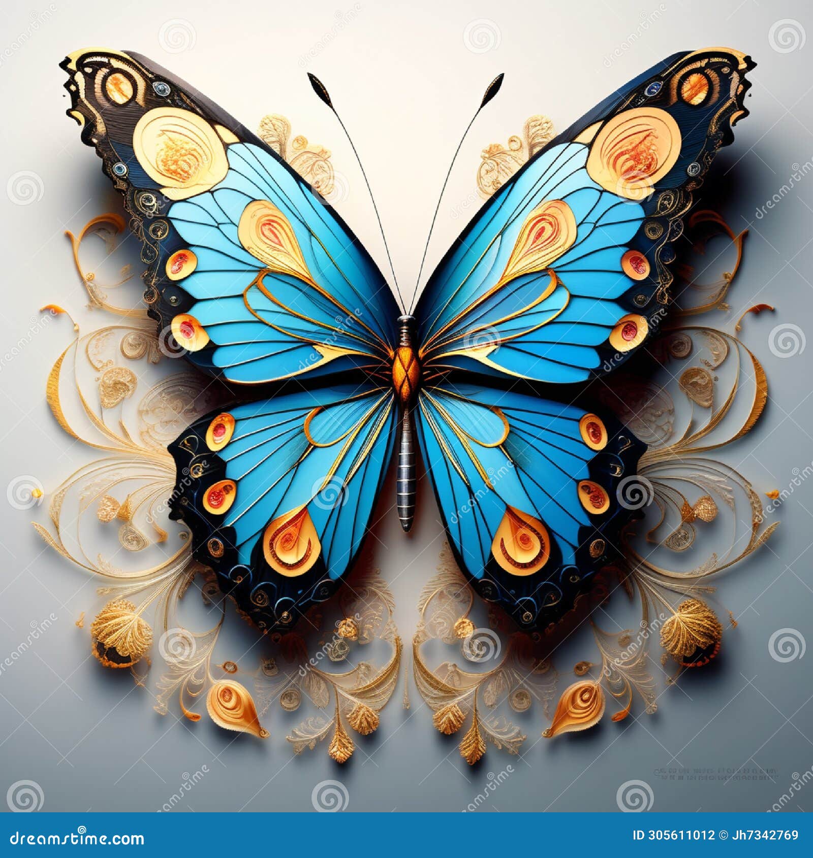 Craft a Visual Representation of the Delicate Patterns on a Butterflys ...