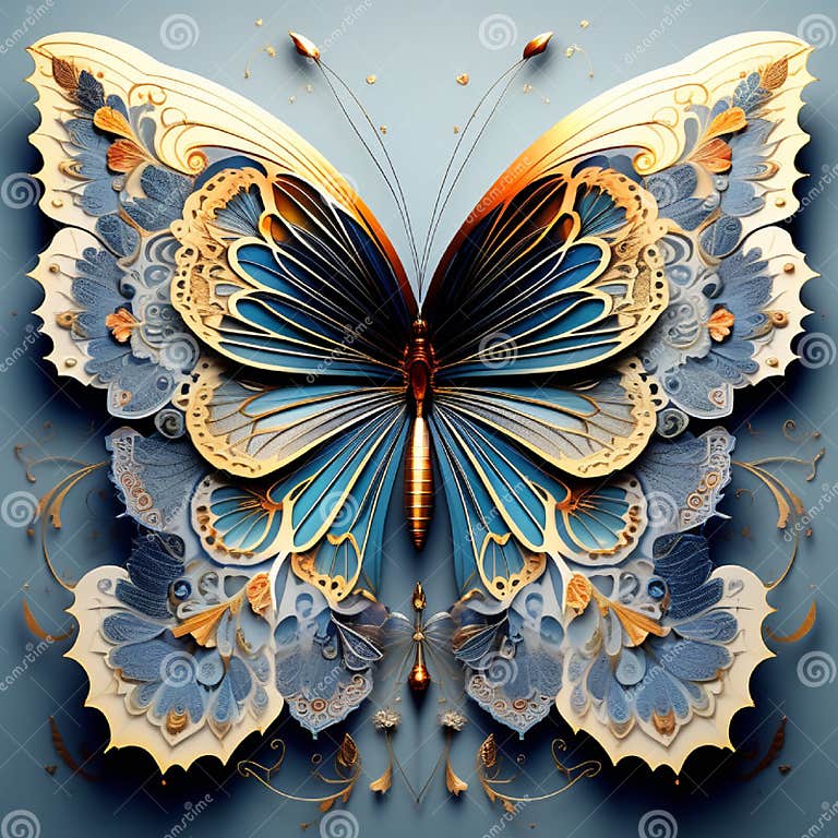Craft a Visual Representation of the Delicate Patterns on a Butterflys ...