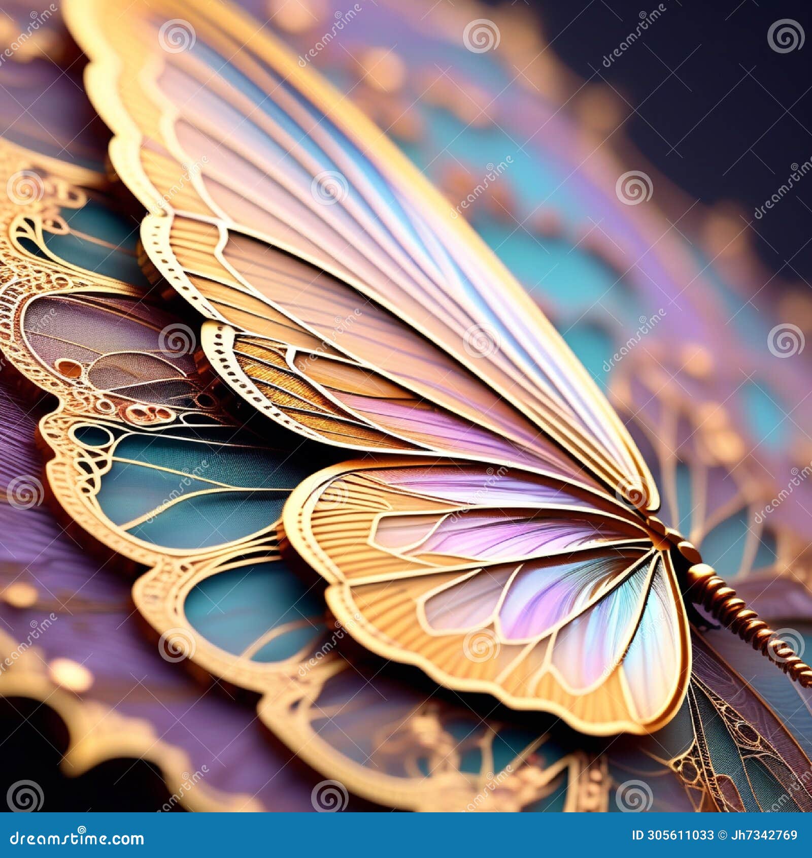 Craft a Visual Representation of the Delicate Patterns on a Butterflys ...