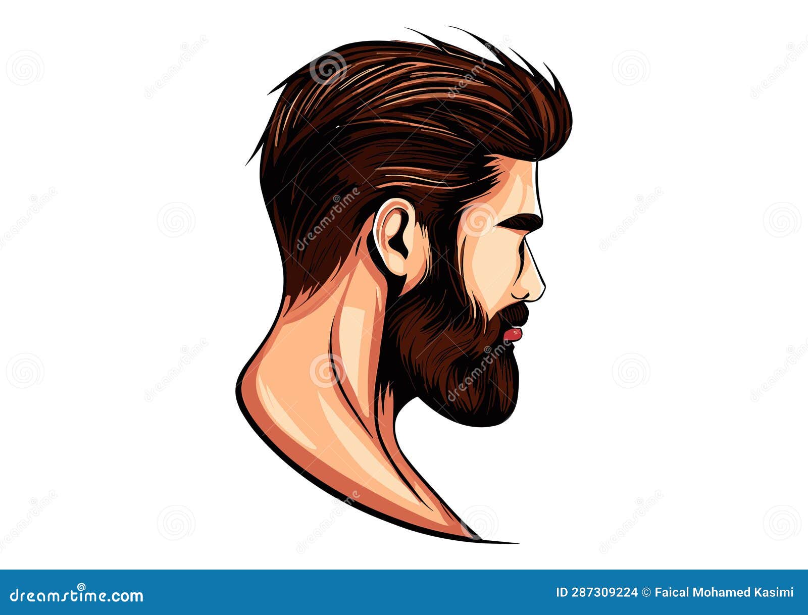 Beard Craftsmanship Illustrated: Vector Logos Royalty-Free Stock ...