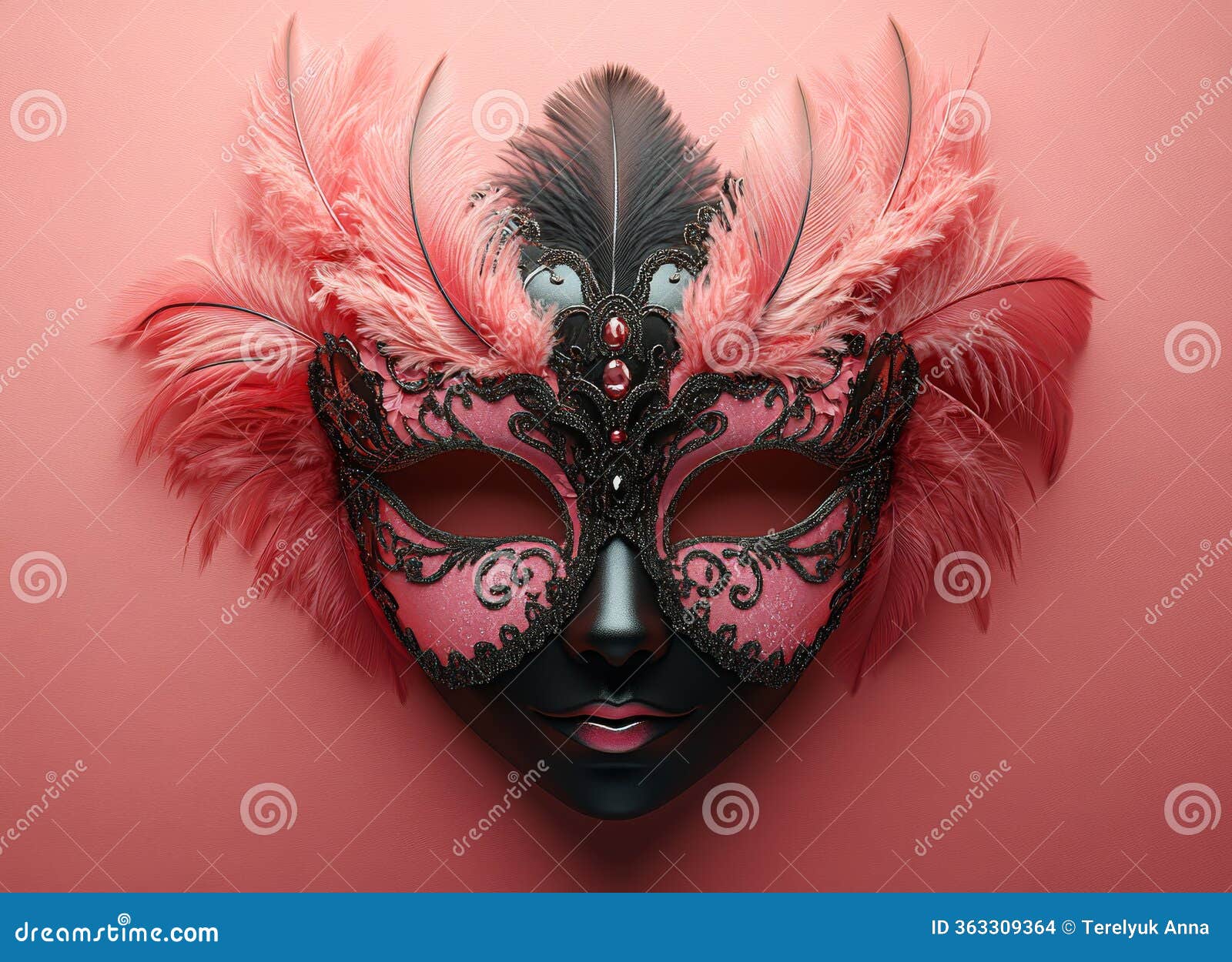 Crafted Masquerade Mask Display Stock Photo - Image of ornamental ...