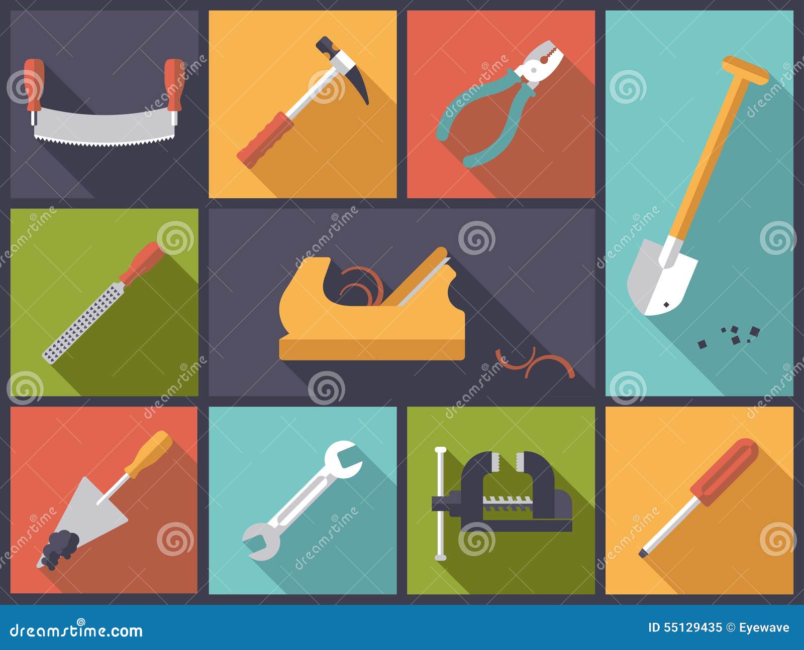 Crafting Tools Icons Vector Illustration. Stock Vector - Illustration ...