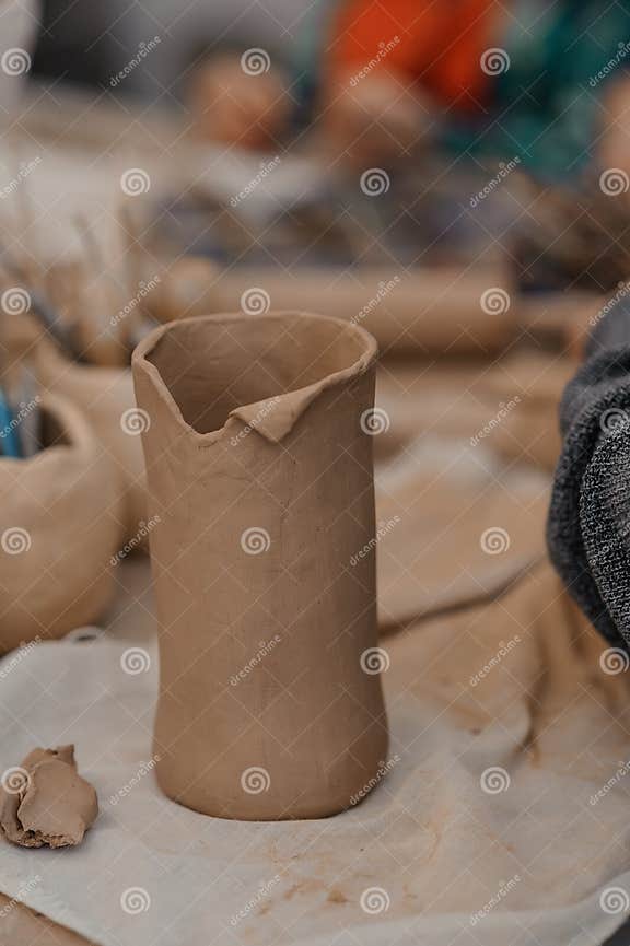 Crafting a Unique Piece of Hand-formed Pottery Stock Image - Image of ...