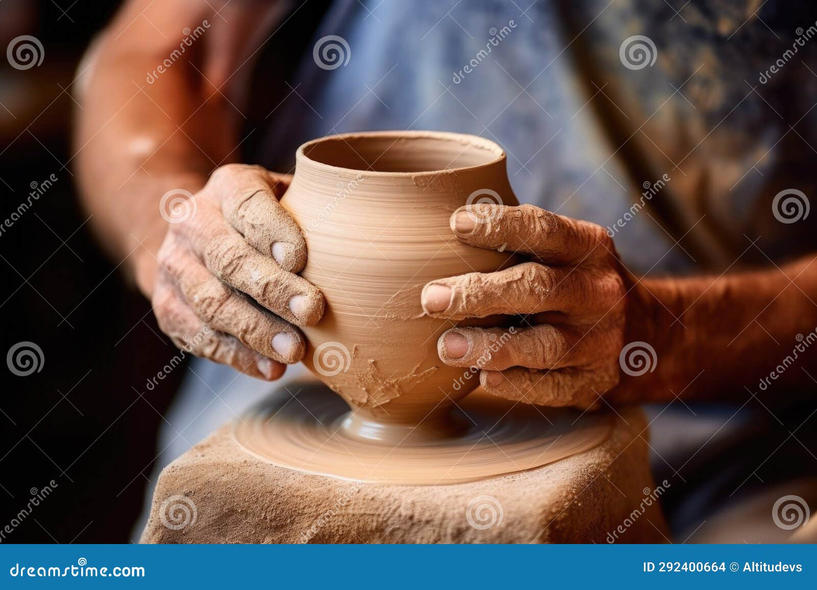 Crafting a Unity Cup from Pottery Clay Stock Photo - Image of ...