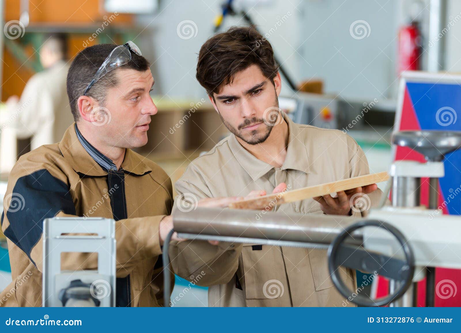 Craftsman and Apprentice in Workshop Stock Photo - Image of worker ...