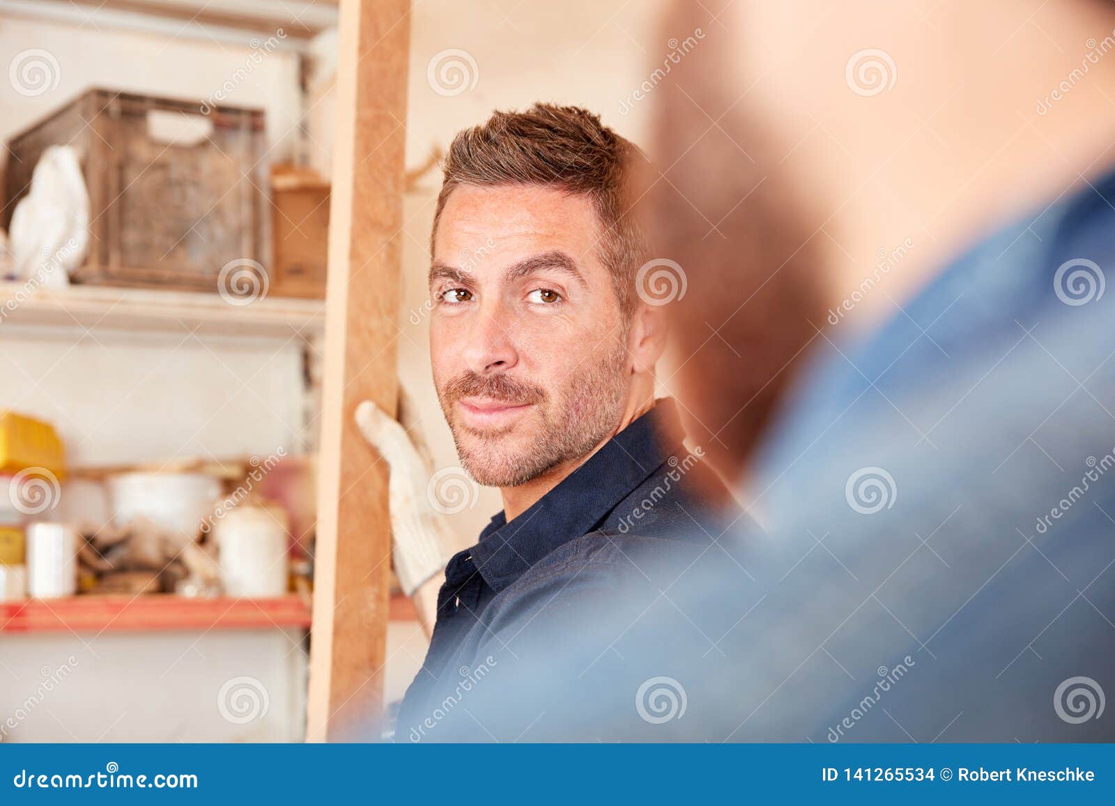 Craftsman Apprentices Work Together Stock Photo - Image of worker ...