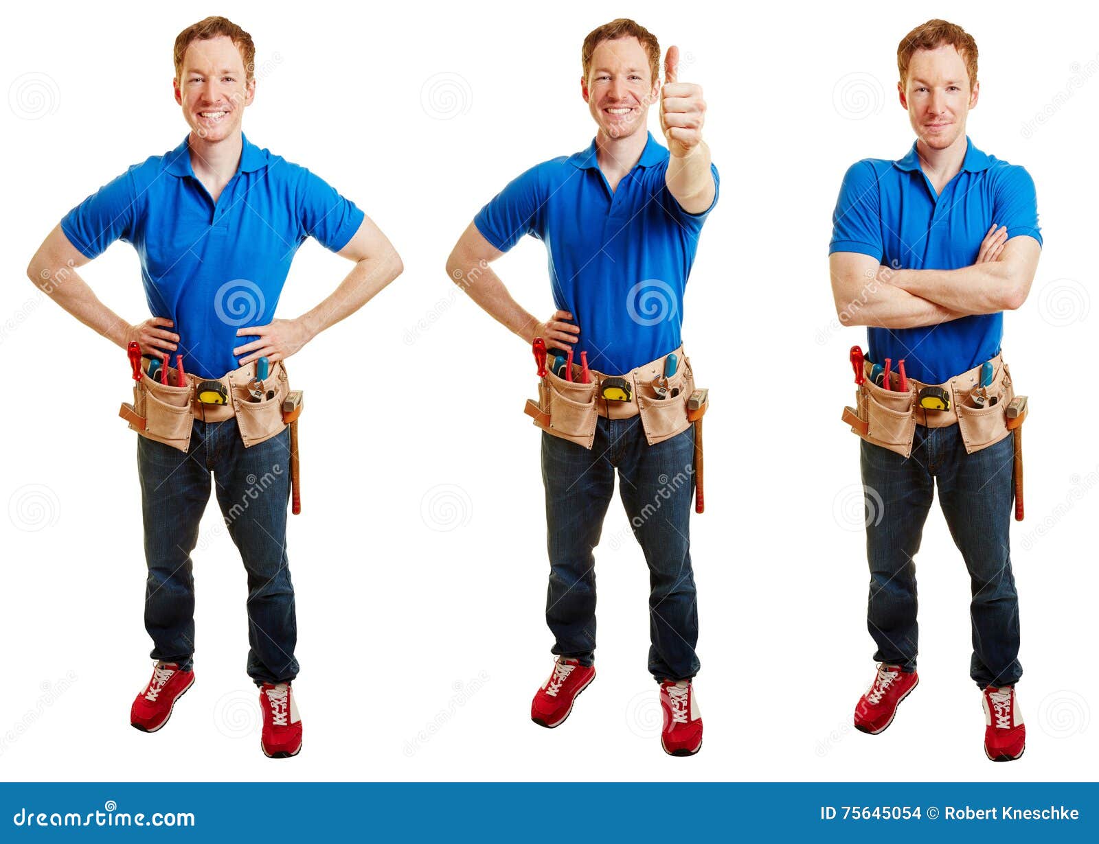Craftsman in Different Positions Stock Photo - Image of improvement ...