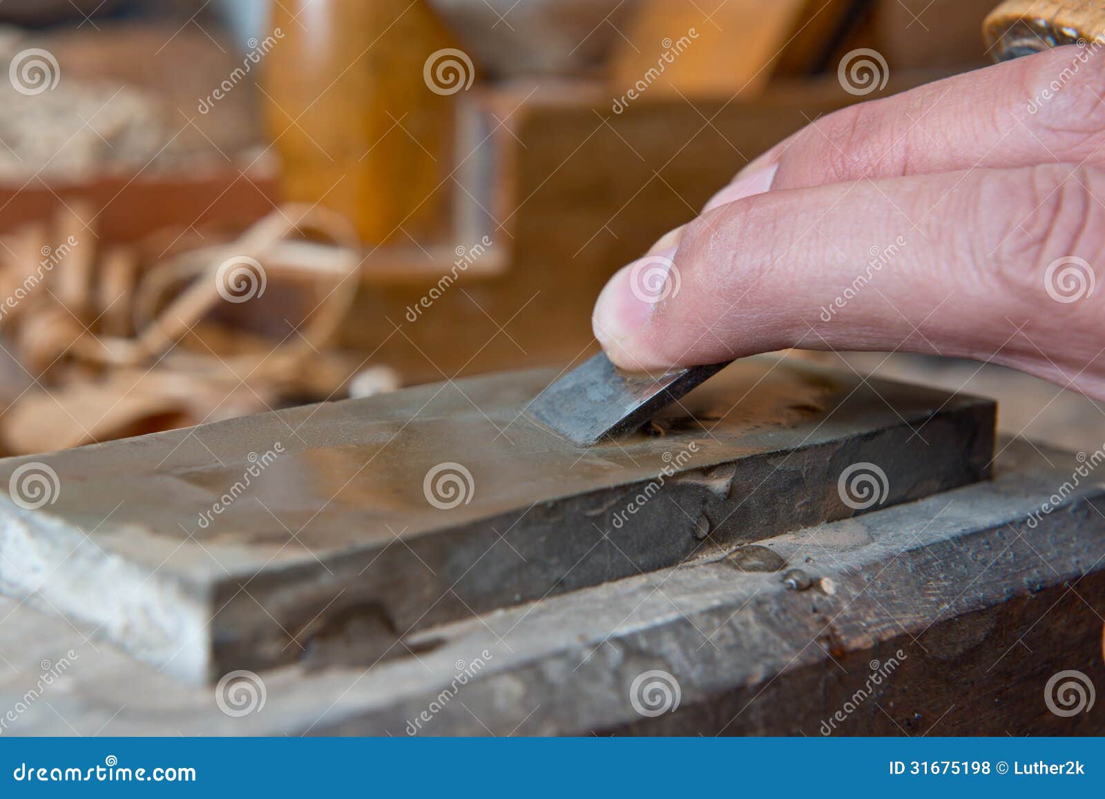 Craftsman With Grindstone Royalty-Free Stock Image | CartoonDealer.com ...