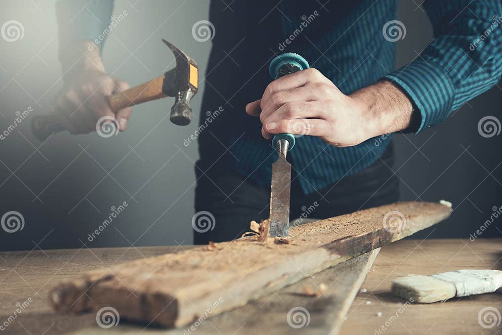 Craftsman hand wood stock photo. Image of passion, handmade - 243333698
