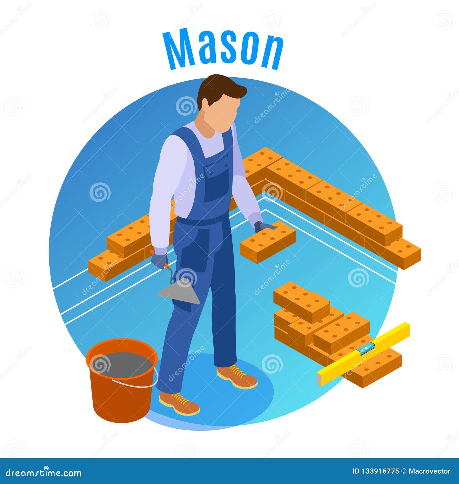 Craftsman Isometric Background Stock Vector - Illustration of craftsman ...