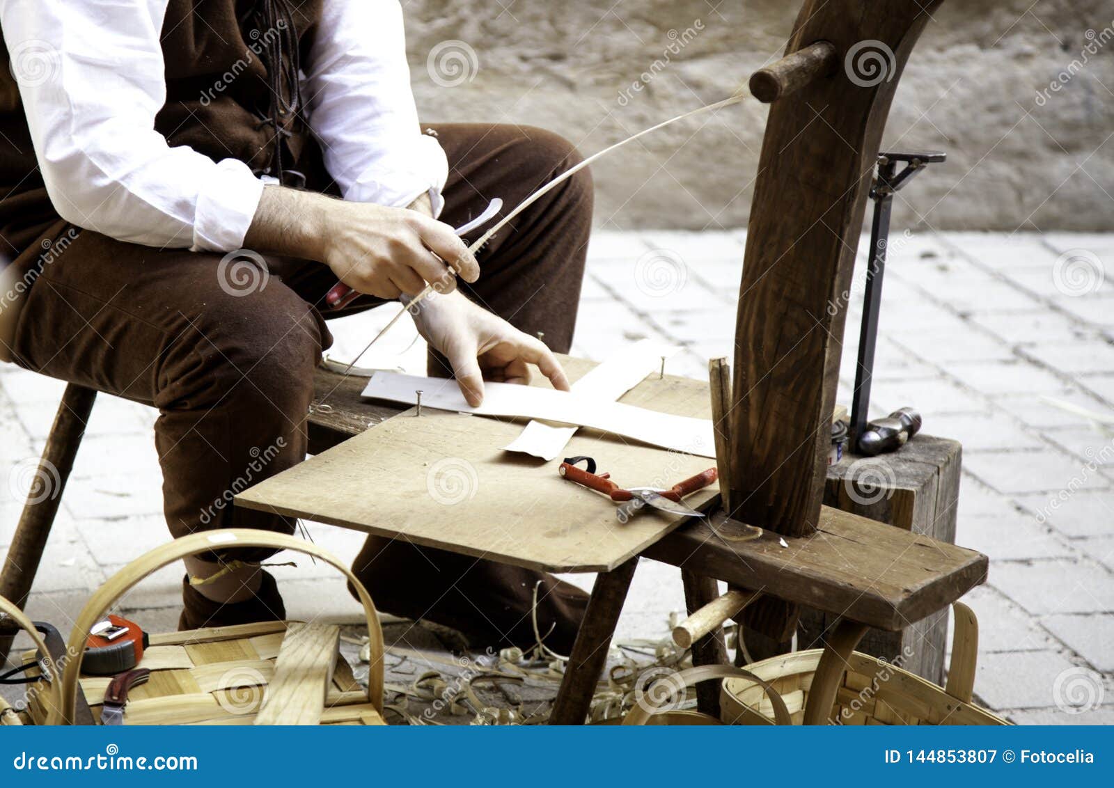 Craftsman making baskets stock image. Image of culture - 144853807