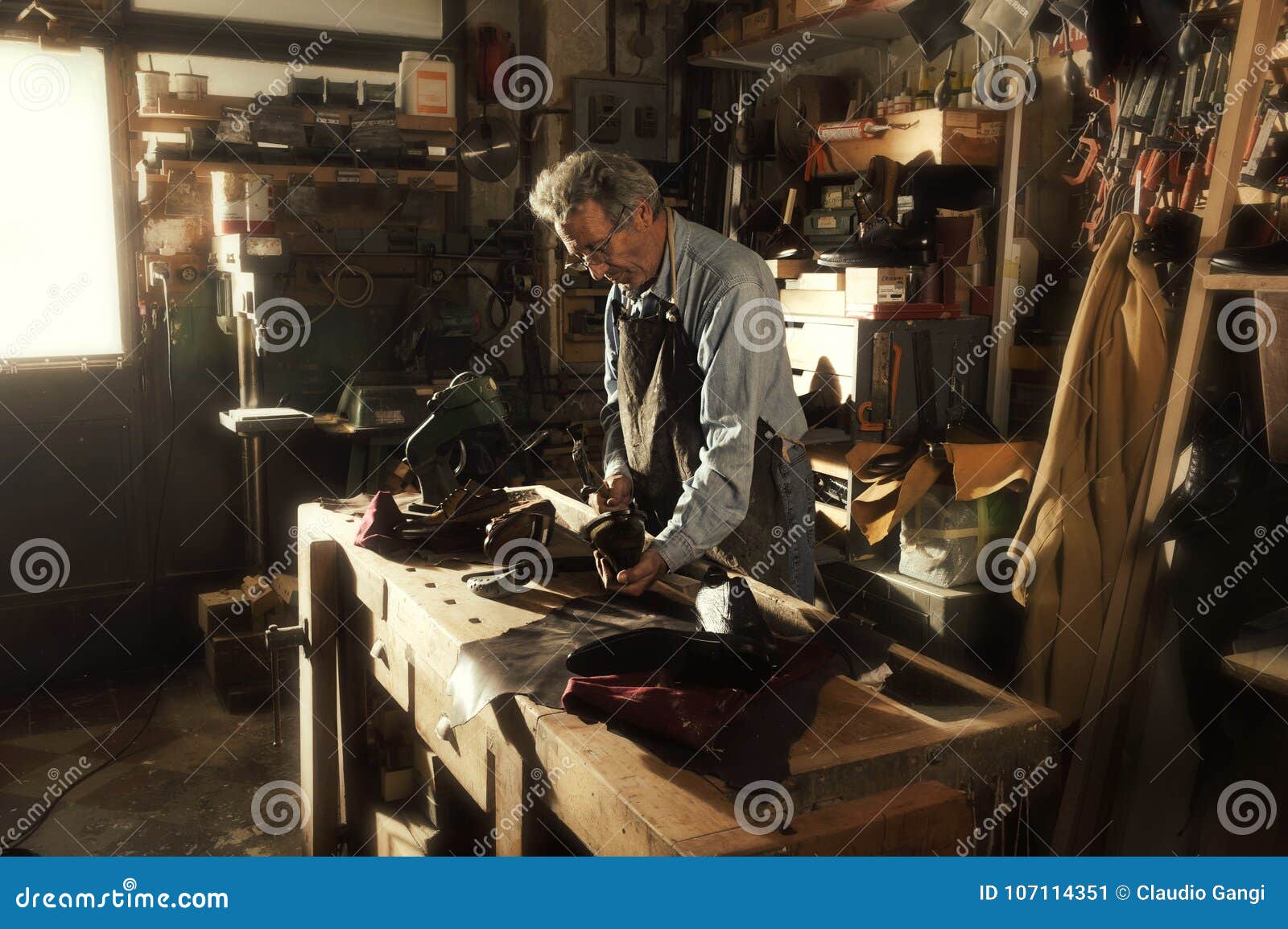 Craftsman Making Luxury Handmade Man Shoes Royalty-Free Stock ...