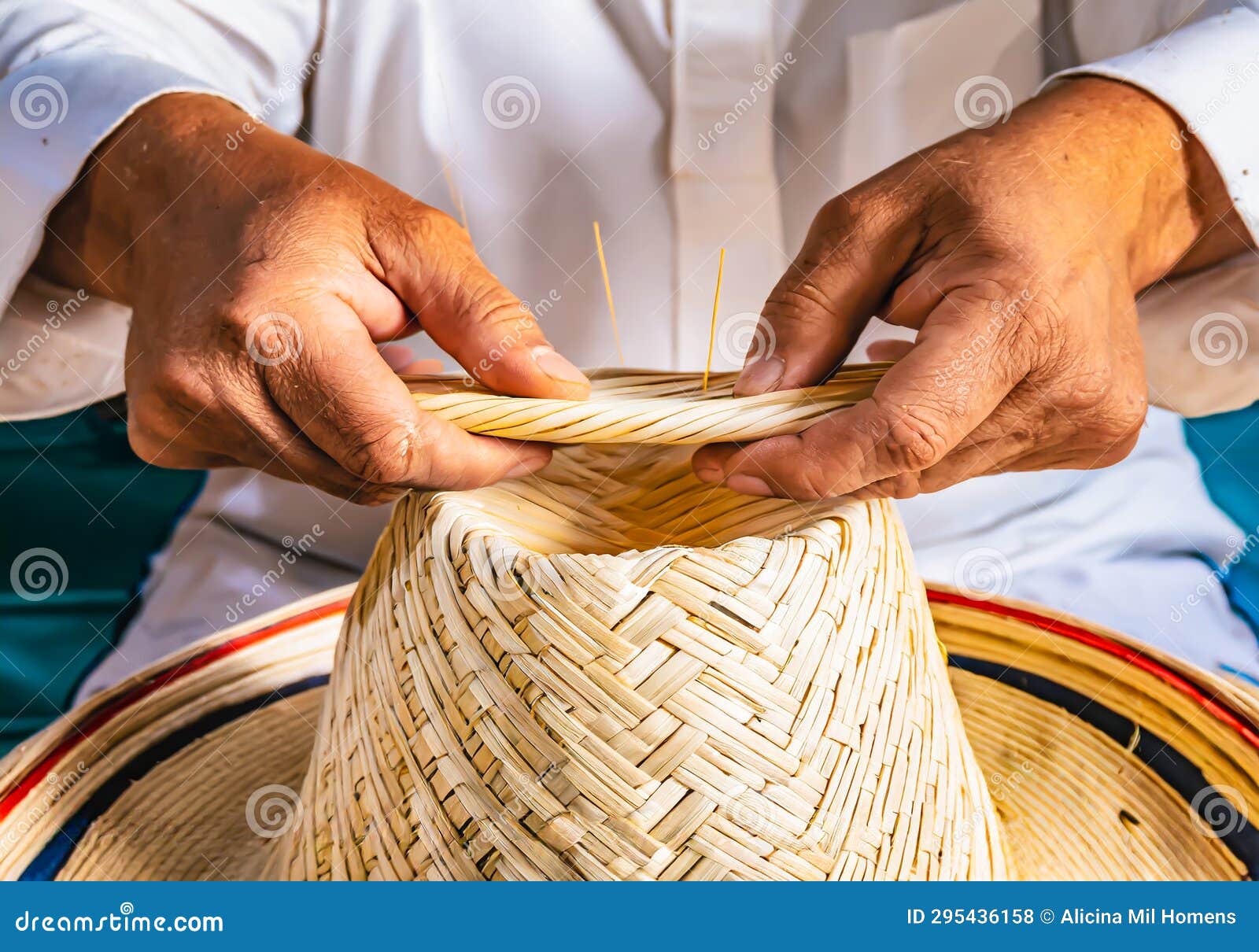 Craftsman Making Straw Hats. Handmade. Traditional Crafts. AI Generated ...