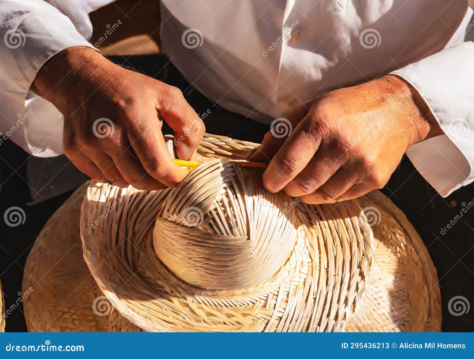 Craftsman Making Straw Hats. Handmade. Traditional Crafts. AI Generated ...