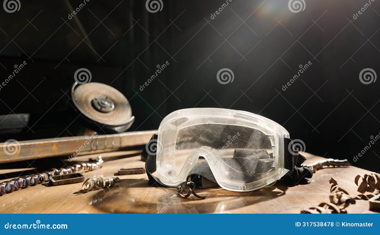 Craftsman S Protective Goggles, Grinder Machine and Iron Details Laying ...