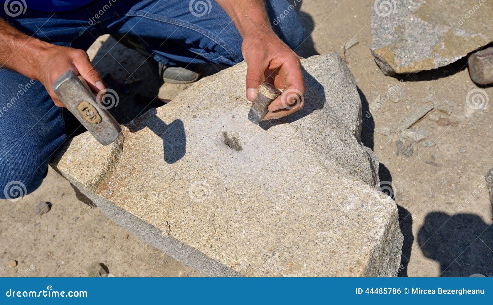 Craftsman shaping stone stock photo. Image of skill, working - 44485786