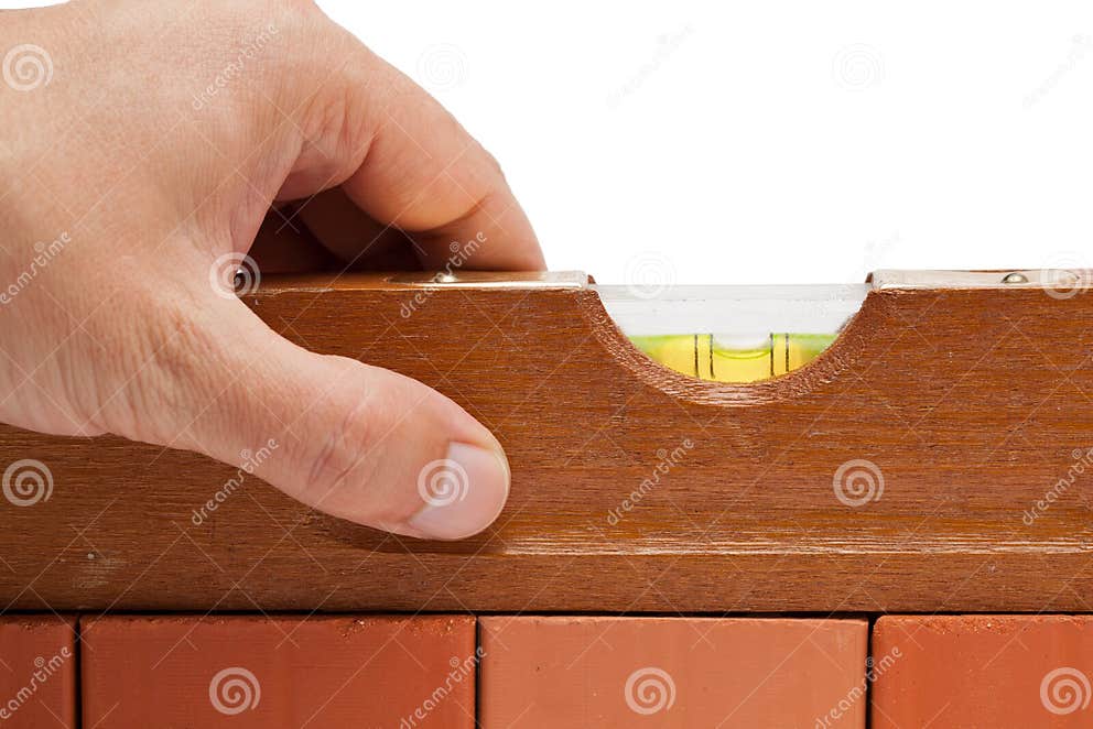 Craftsman with Spirit Level Stock Image - Image of builder, male: 20690657