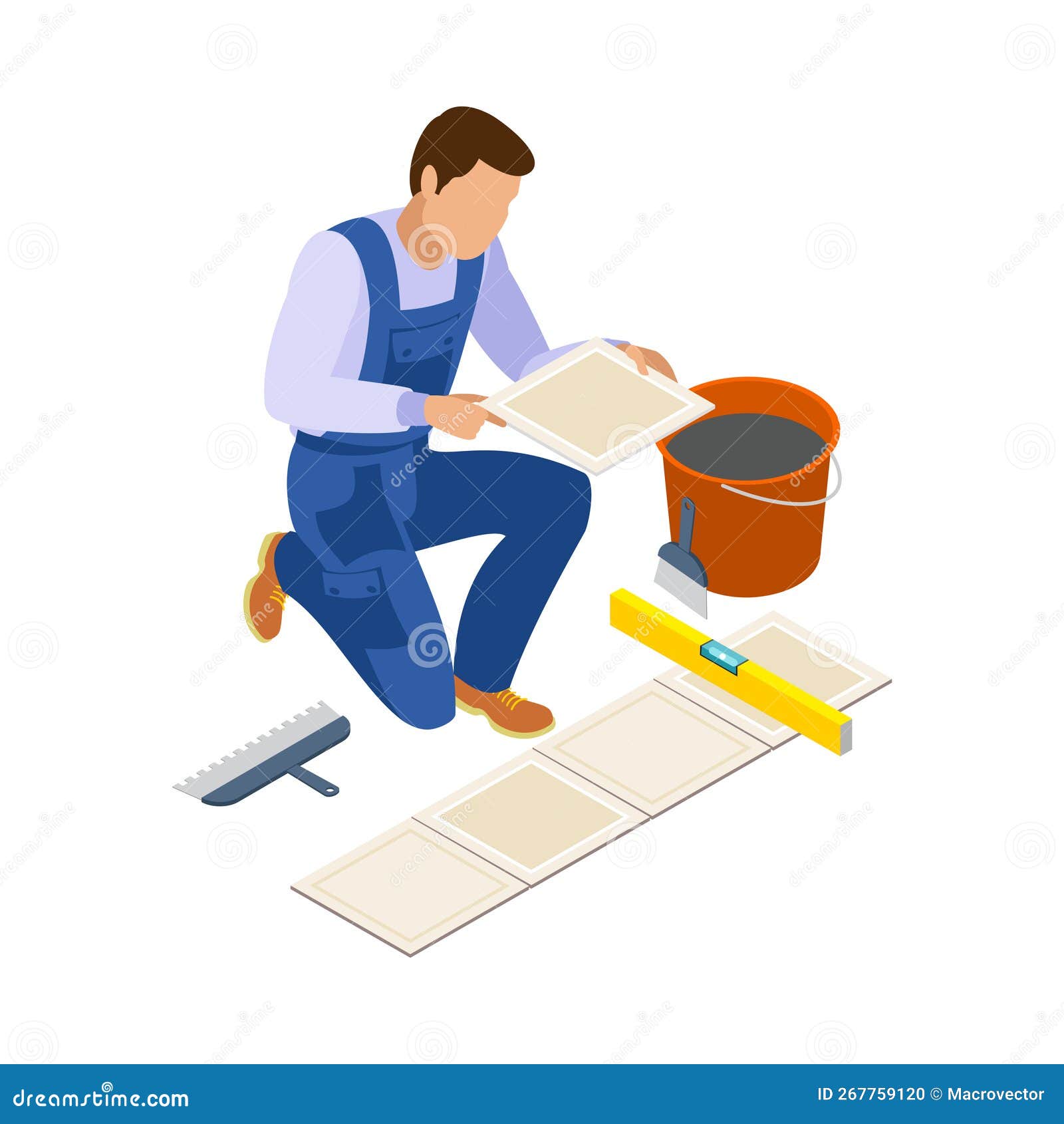 Craftsman Isometric. Plumber Blacksmith Mason Welder Seamstress Potter ...