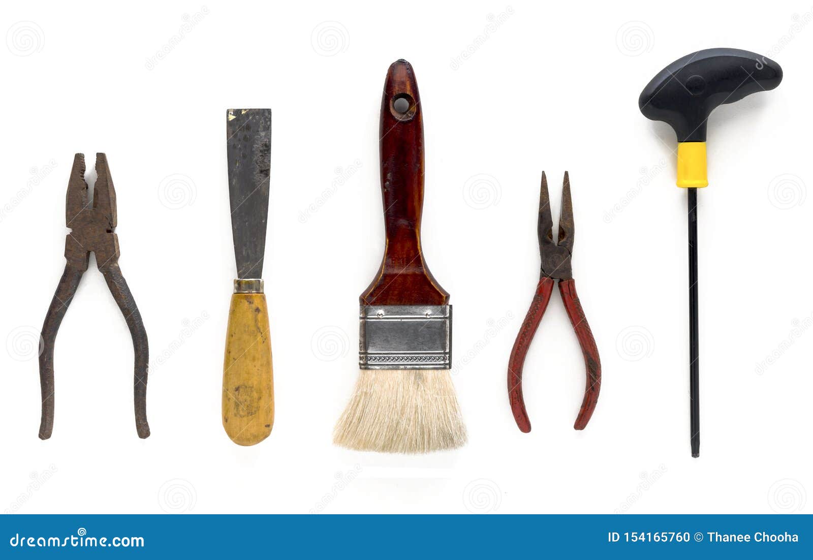 Craftsman Tools Isolated on White Background Stock Photo - Image of ...