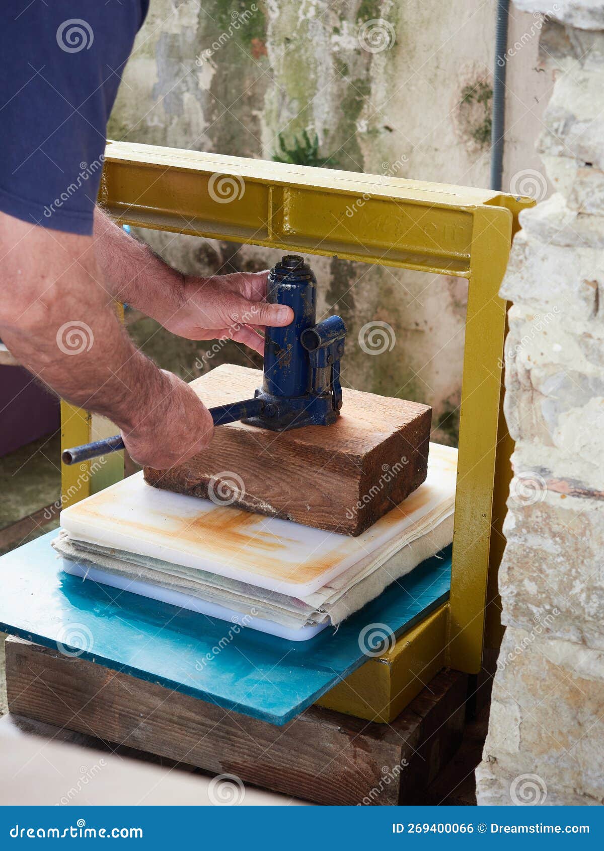 Practical Demonstration in Papermaking Workshop Stock Photo - Image of ...