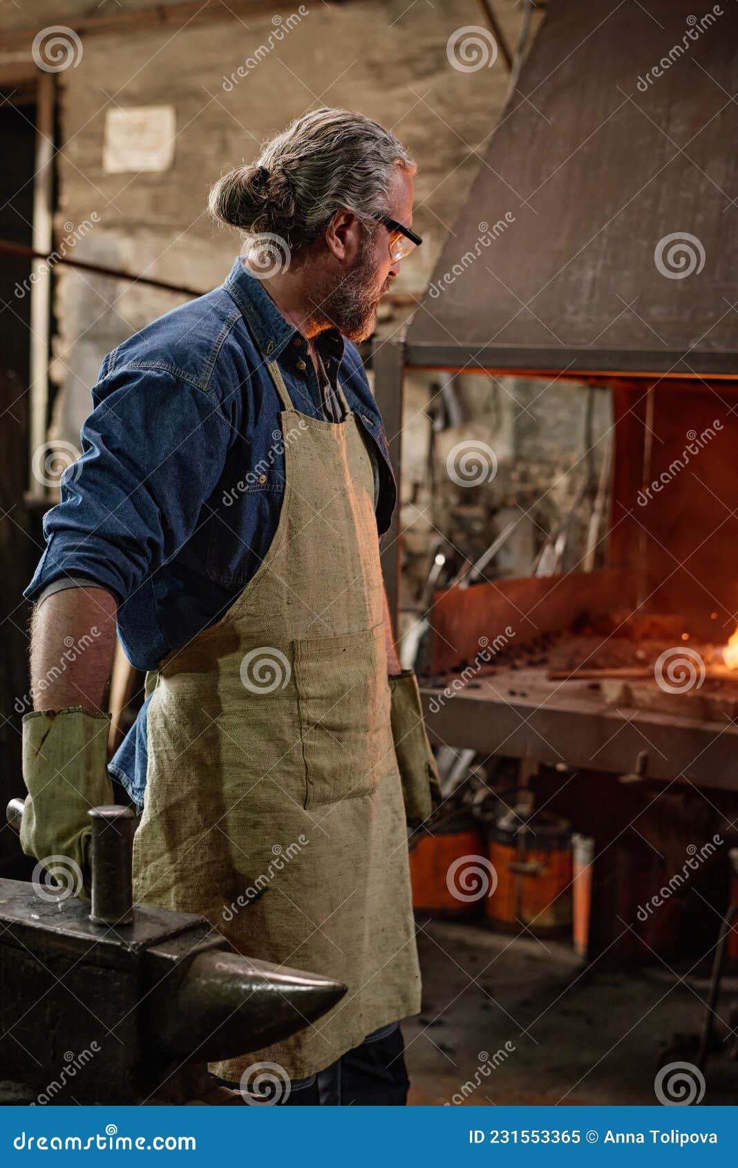 Craftsman Using Work Tools in His Work Stock Image - Image of steel ...