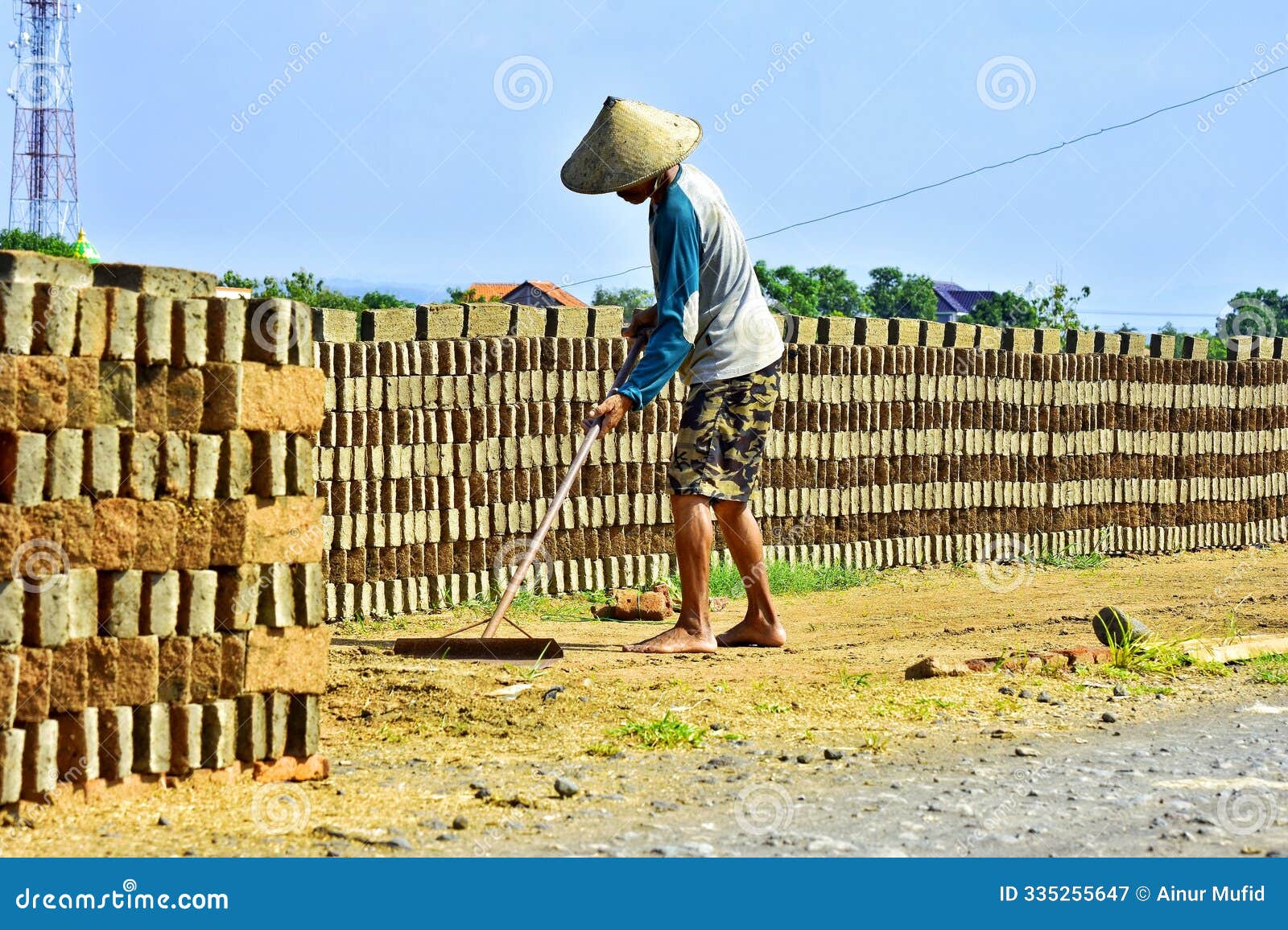 A Craftsman Who Makes Traditional Bricks from Clay in Kendal Regency ...