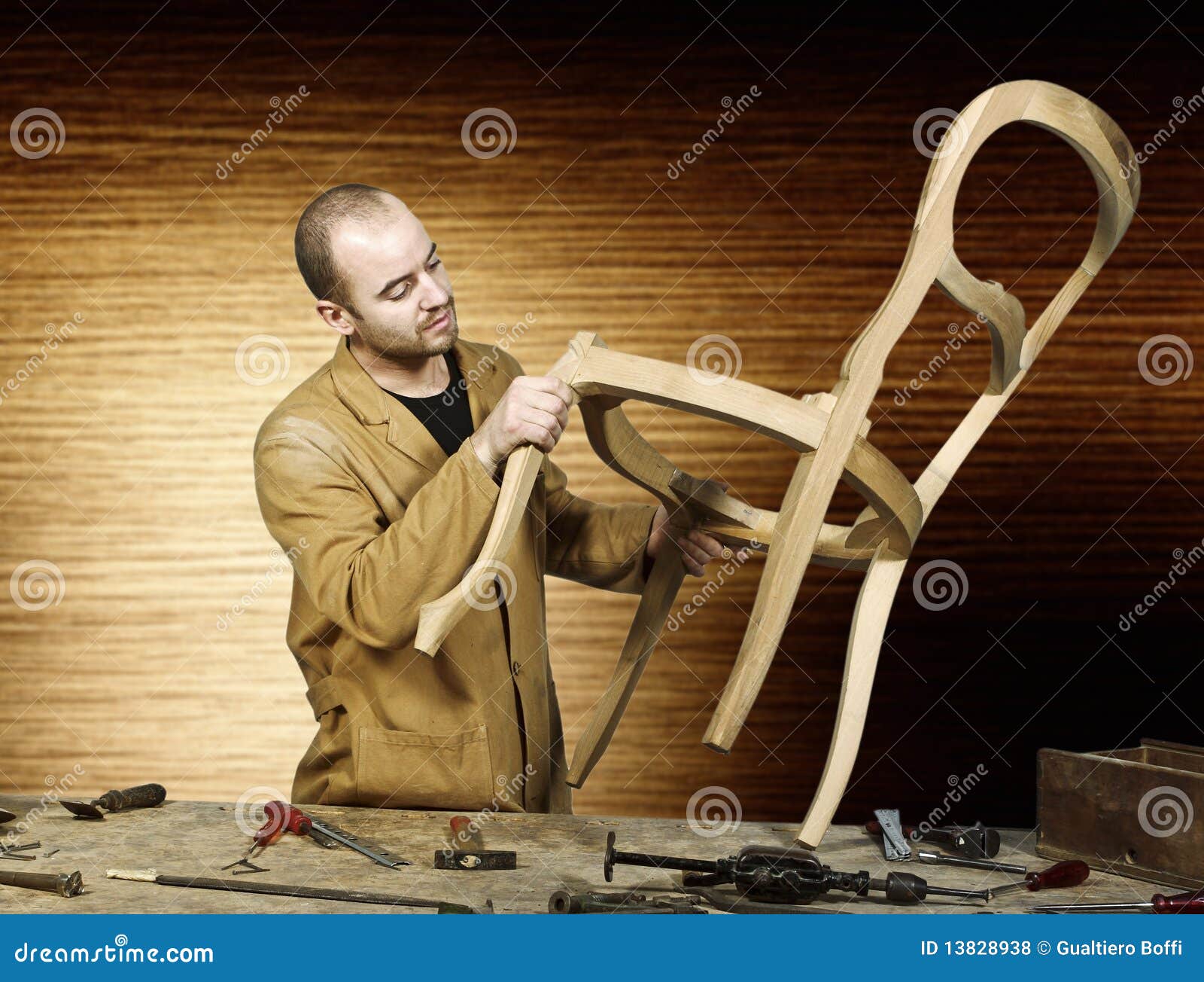Craftsman at work stock photo. Image of tool, metal, equipment - 13828938