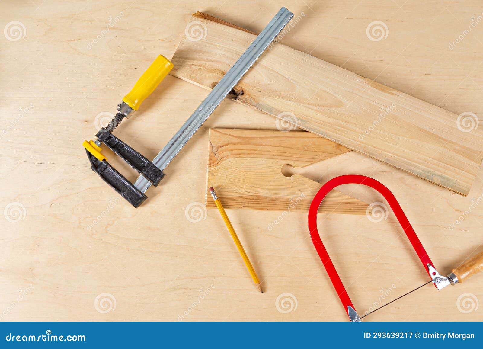 Craftsmanship and Carpentry Concepts. Lineup of Assorted Various Work ...