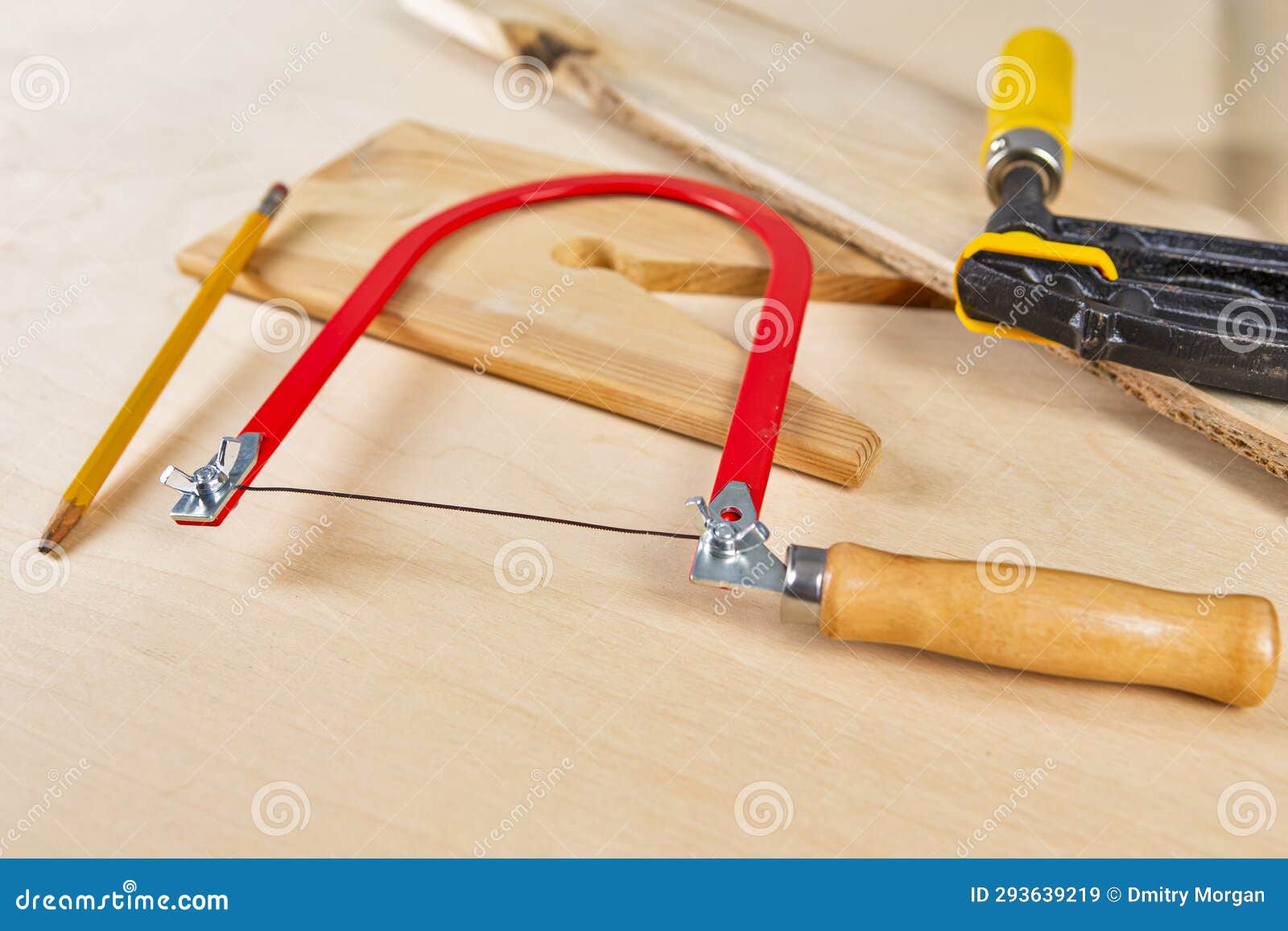 Craftsmanship and Carpentry Concepts. Lineup of Assorted Various Work ...